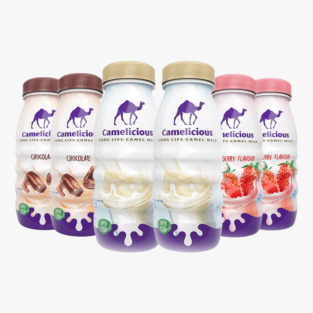 Camelicious Assorted Flavours (6 × 210ml) – Camelicious Camel Milk Powder